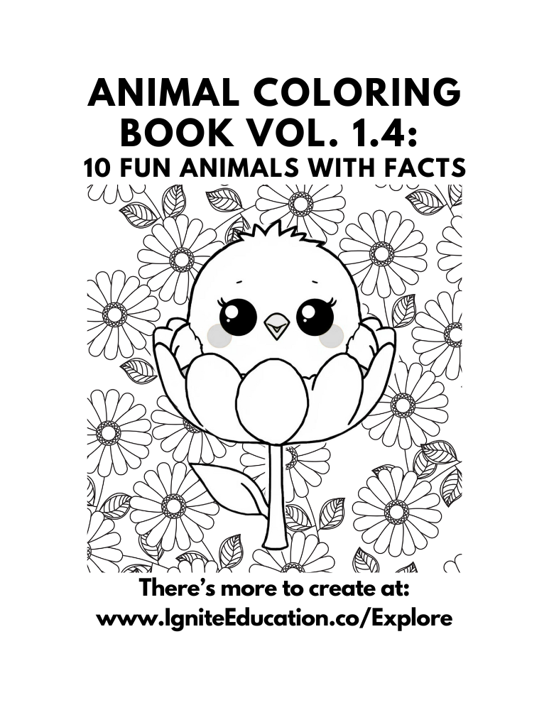 Coloring Book: 10 Cute Animals Vol 1.4: (Digital Download) - Ignite ...
